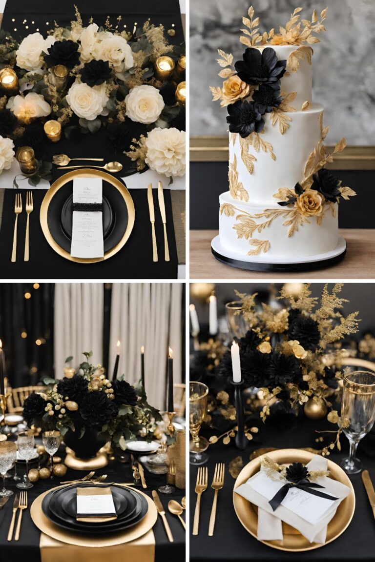 Black Wedding Color Palette: 6 Best Black Wedding Ideas