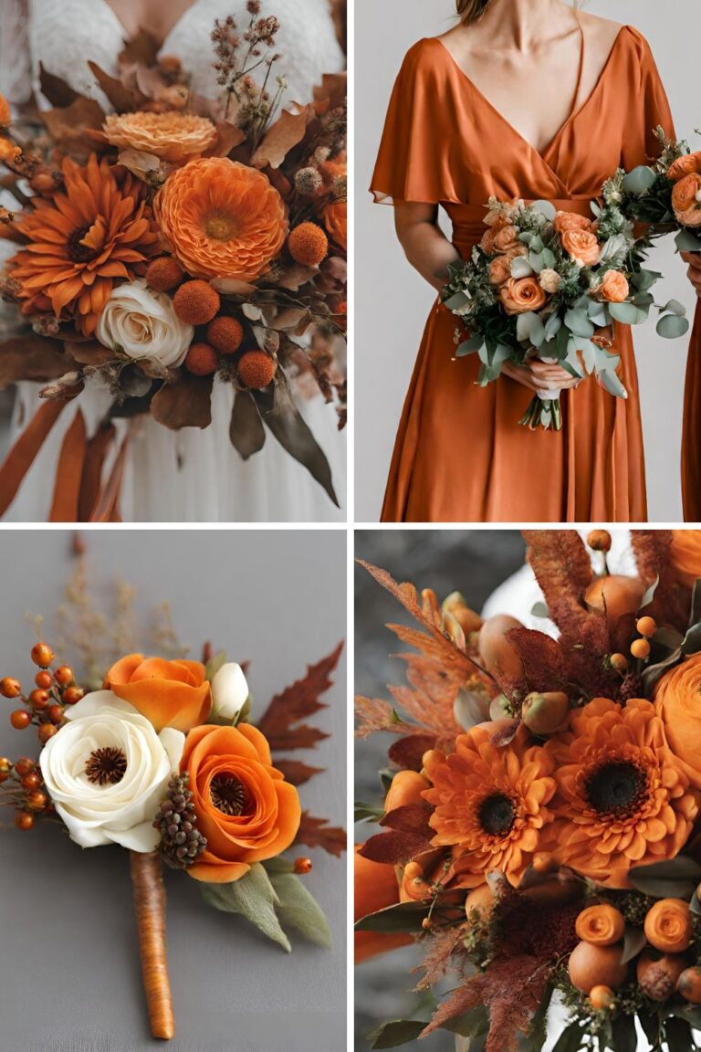 5 Fall Wedding Color Palette: Fall Orange Wedding Colors