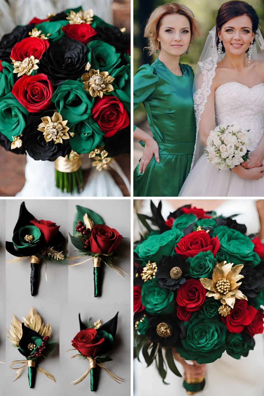 5 Beautiful Emerald Green Wedding Color Palette Ideas
