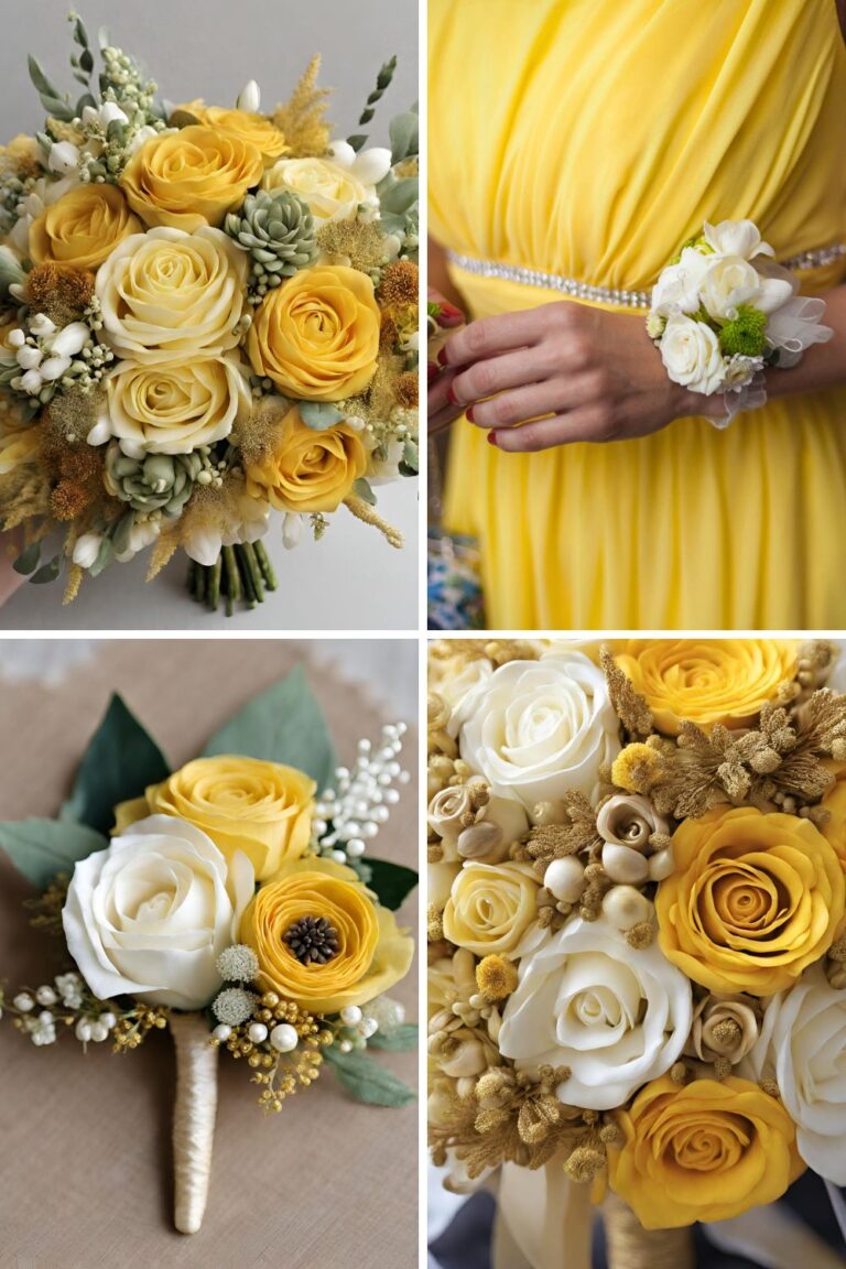 5 Yellow Wedding Color Palette Ideas: Yellow Wedding Color Ideas